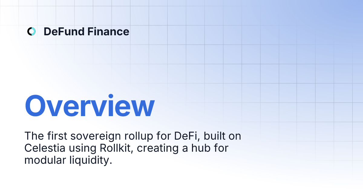 Overview | DeFund Finance